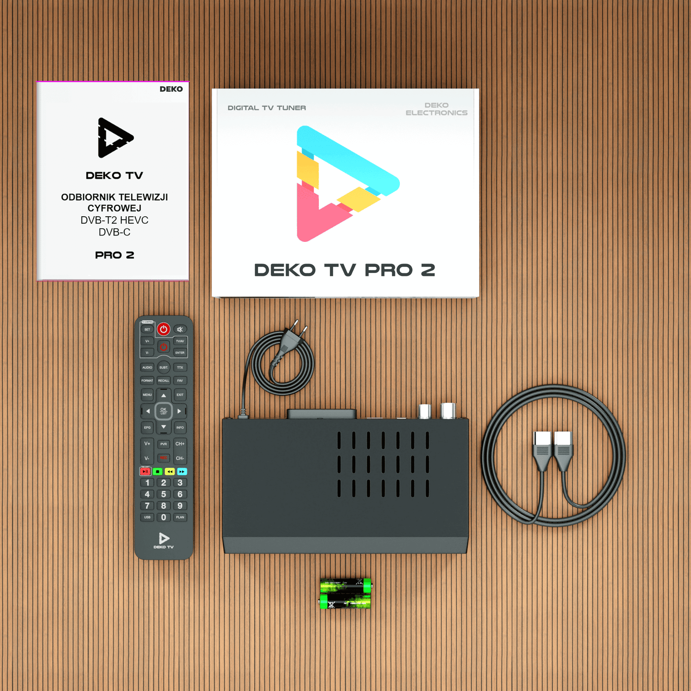 DEKO TV PRO 2 - Dekoder DVB T2 HEVC z WiFi (Dekoder Telewizji Naziemne